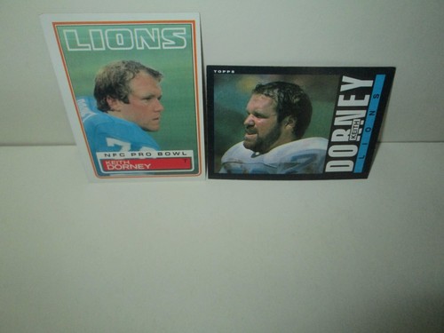 LOT OF 2 KEITH DORNEY 1980s Cards Rookie #62 57 DETROIT LIONS Penn ...
