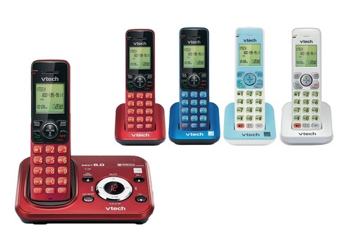 NEW VTech 5 Handset Cordless Phone with Answering System & CallerID ...
