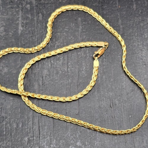 Gold Filled 1/20 Wide Wheat Rope Chain Necklace 20" Lobster Clasp ...