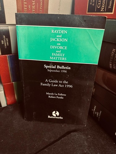 Butterworths Rayden and Jackson on Divorce and Family Matters Special Bulletin | eBay