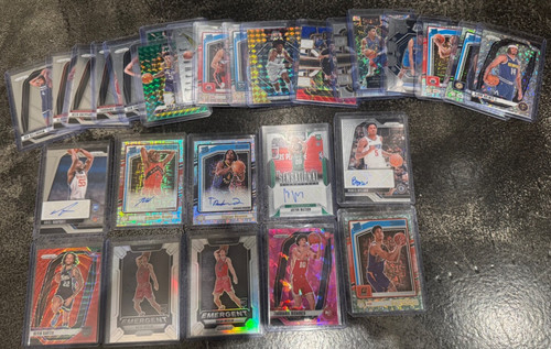 NBA rookie card lot x29 Mosaic, Prizm, Donruss, Select, autos ...