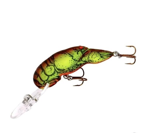 Rebel Crawfish D7767 Teeny Wee Fishing Lure, Chartreuse/Brown Back, 1 1 ...