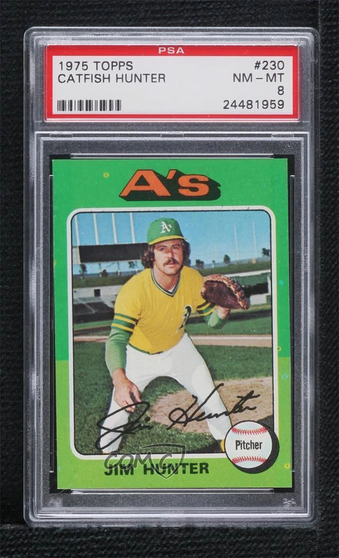 Catfish Hunter 1975 Topps #230 Base PSA 8 Price Guide - Sports Card ...