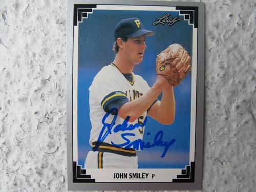 Pirates John Smiley Signed Autographed 1991 Leaf Mint | eBay