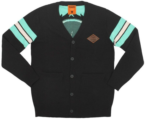 NEW Creepy Co. Beistle FLAMING SKULL CARDIGAN Sweater XS & S Select ...