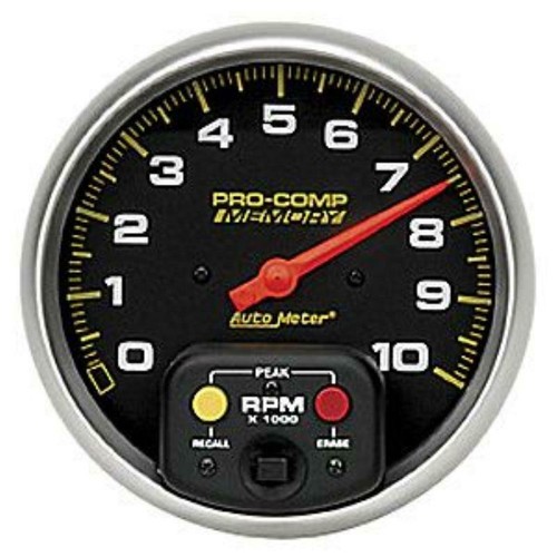 Auto Meter Pro-Comp Series Water-Resistant Tachometer 5" In-Dash 0 ...