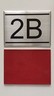 APARTMENT NUMBER SIGN -2F-BRUSHED ALUMINUM (2.25X3, Aluminium ...