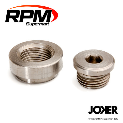 18mm x 1.5 304 Stainless Steel O2 Oxygen Sensor Plug & Weld-On Nut ...