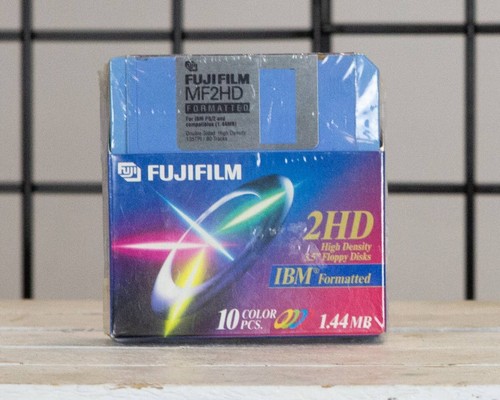 Fujifilm MF2HD Double Sided High Density Floppy Disks 3 1/2" Color 10 ...