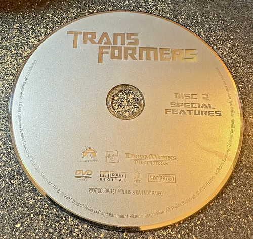 Transformers (2007 DVD) Disc 2 of 2 Disc set Shia LaBeouf Megan Fox ...