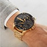 NEW AUTHENTIC DIESEL DZ7399 MR BIG DADDY 2.0 YELLOW GOLD STEEL MENS ...