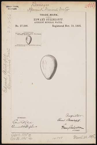 Photo:Edward Steinkopff for Egg-shaped logo brand Aperient Mineral ...
