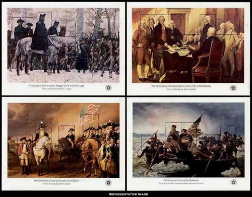 Scott 1686-1689 Bicentennial Souvenir Sheets Lot of 10 Sets in Original ...