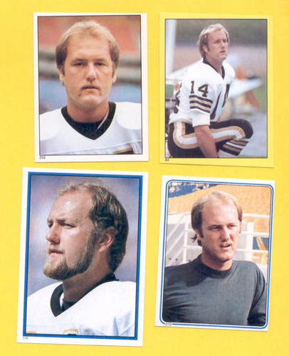 1981-1984 Topps RUSSELL ERXLEBEN New Orleans Saints 4-Card Sticker Lot ...