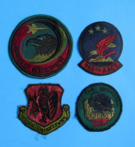 Lot of 4 U.S. Air Force Arm Patches - 965th AACS, Eagle Keeper, 432nd ...