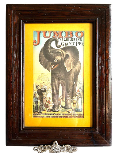Vtg Barnum Bailey Circus Jumbo The Children's Giant Pet Elephant Framed ...
