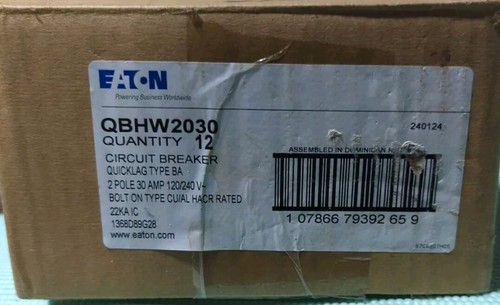 Eaton 30A 120/240V 2 Phase Type QBHW Bolt On Circuit Breaker (QBHW2030 ...