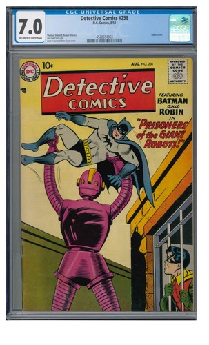 Detective Comics #258 (1958) Classic Batman Robot Cover CGC 7.0 Nice ...