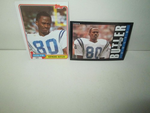 LOT OF 2 RAYMOND BUTLER 1980s Cards Rookie #388 259 BALTIMORE COLTS WR ...