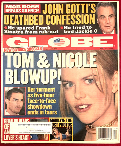 NICOLE SIMPSON - GLOBE Tabloid Nov 20, 2001 - LIKE NEW - JOHN GOTTI | eBay