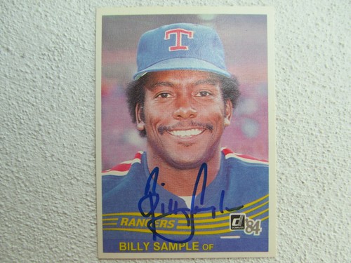 Rangers Billy Sample Signed Autographed 1984 Donruss Mint | eBay
