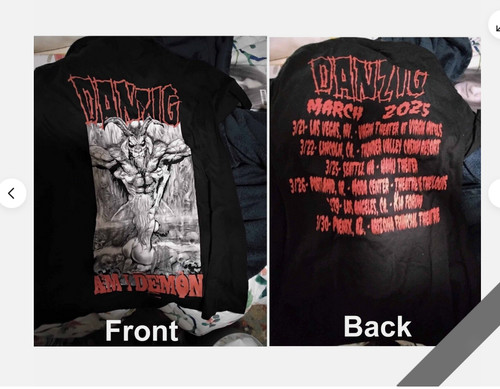 Danzig Tour 2025 Am I Demon reprint T-Shirt | eBay