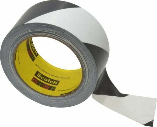 3M Safety Stripe 5700 Vinyl Tape: Black & White, 2" Wide x 36 Yards ...