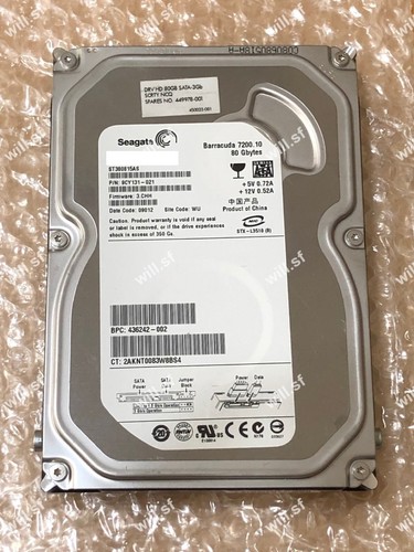 Seagate Barracuda 7200.10 80GB Internal 7200RPM 3.5" (ST380815AS) HDD ...