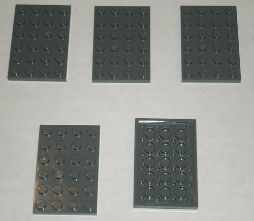 LEGO NEW 4x6 Dark Stone Grey Plate (5x) 4211115 Brick 3032 | eBay