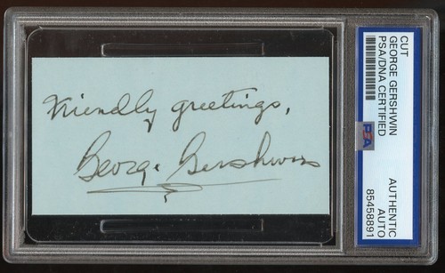 George Gershwin signed autograph 2x4 Cut Composer & Pianist Jazz ...