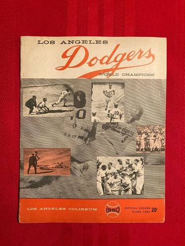 1960 MLB Los Angeles Dodgers program / Reds / Third season / 1959 World ...