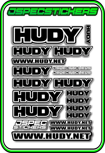 HUDY TOOLS SETUP STICKERS XRAY RC BUGGY CAR DECAL 1/10 1/8 JSPEC ...