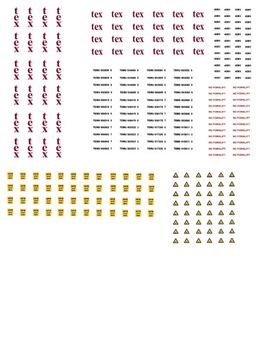HO Scale Container Decals. " TEX " | eBay