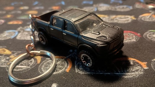 2020 Dodge ram pickup truck keychain,matte black W/chrome mags,good ...