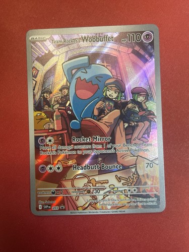 Team Rocket’s Wobbuffet #203 IR Holo Black Star Promo Destined Rivals ...