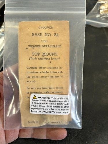 Weaver Mounting Rifle Scope Base #24 48024 Gloss Black BRNO ZB 22 ...