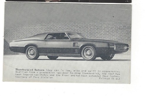 1960's Arcade Card - Thunderbird Saturn Concept Car | eBay