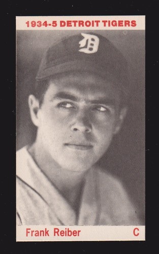 1974 TCMA Frank Reiber DETROIT TIGERS UNSIGNED 2-1/8 x 3-5/8 PHOTO CARD ...