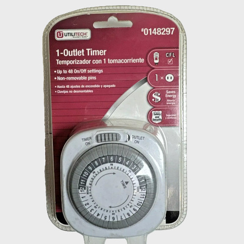 Utilitech 1-Outlet Indoor Daily Timer Mechanical | eBay