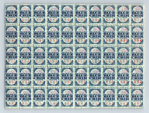 Blue Chip Stamps 552 - Sheet of 150 Stamps - Cash Value 1 Mill Each ...