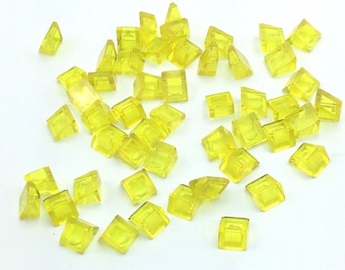 LEGO LOT OF 50 TRANSPARENT YELLOW 1 X 1 SLANTED TILE PARTS | eBay