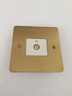 MK Edge Polished Brass Flatplate TV Single Co-axial Aerial socket ...