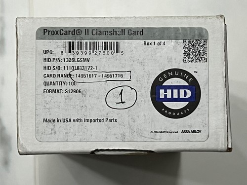 HID 1326 ProxCard II Clamshell Proximity Access Cards 1326LGSMV for ...