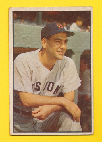 LOW GRADE LOU BOUDREAU HOF 1953 BOWMAN COLOR #57 UNCREASED GUNK BACK ...