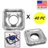 HEAVY DUTY BLACK STEEL SQUARE REUSABLE DRIP PAN GAS BURNER BIB LINER ...