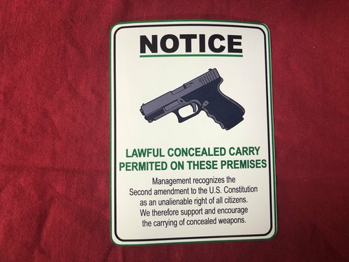 carry conceal notice sticker | eBay