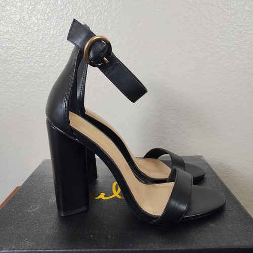 LULUS SHOES New In Box Lulu's Ankle Strap High Heels Size 6.5 Black ...