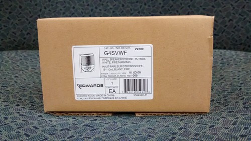 Fire Speaker/Strobe, Wall Mount, White, Multi Candela, Edwards/EST # ...