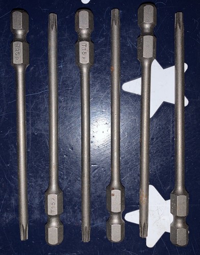 6 X Proto T15 Torx Bit 3-1/2” Long 1/4” Shank for Drill and Drivers 6 ...