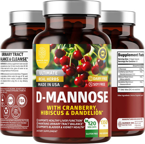 Premium D Mannose Supplement for Women and Men [Max Strength, 1350MG ...